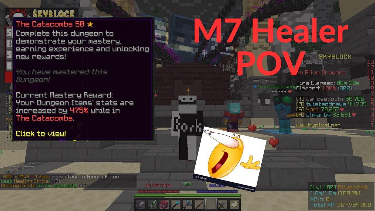 Cata 50 + PB run (M7 Healer POV) || Hypixel Skyblock - YouTube