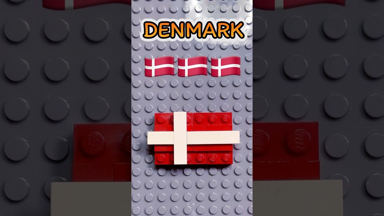 Denmark Lego Flag 🇩🇰🇩🇰#lego #denmark #worldflags #flag #ต่อเลโก้ #ideas ...