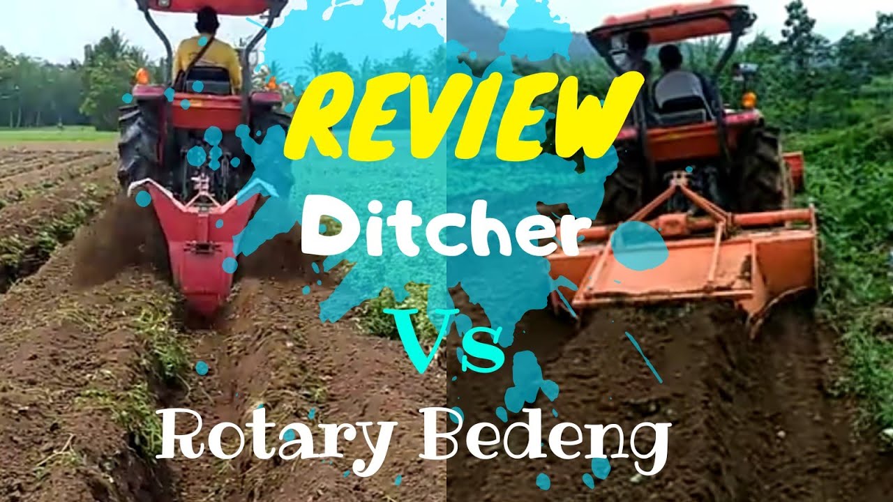CARA MUDAH MEMBUAT BEDENGAN ( ditcher parit vs Rotary modif ) - KUBOTA ...