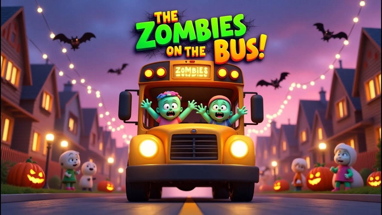 Wheels on the Bus (Zombies Edition) | Nursery Rhymes & Educational ...