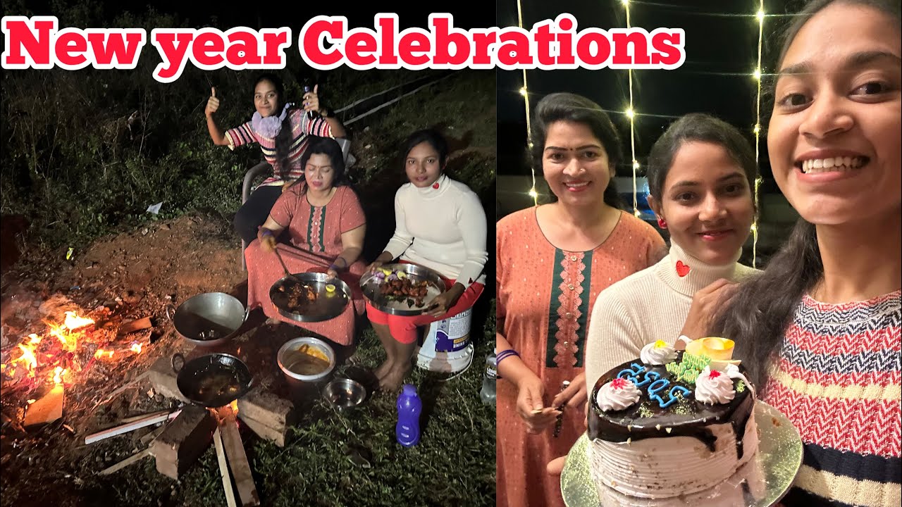 New year celebrations | Chicken pakoda | Chicken curry || Cherry ...