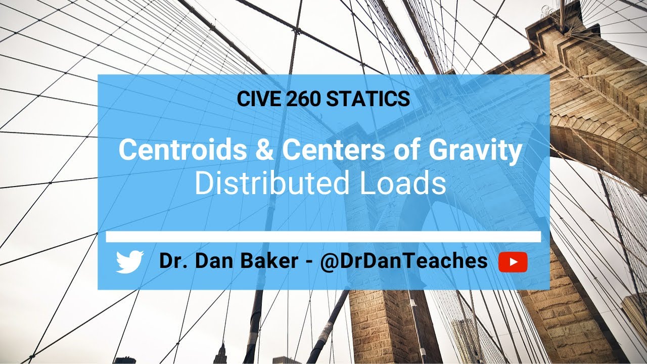 Statics: Centroids & Centers of Gravity - Distributed Loads - YouTube
