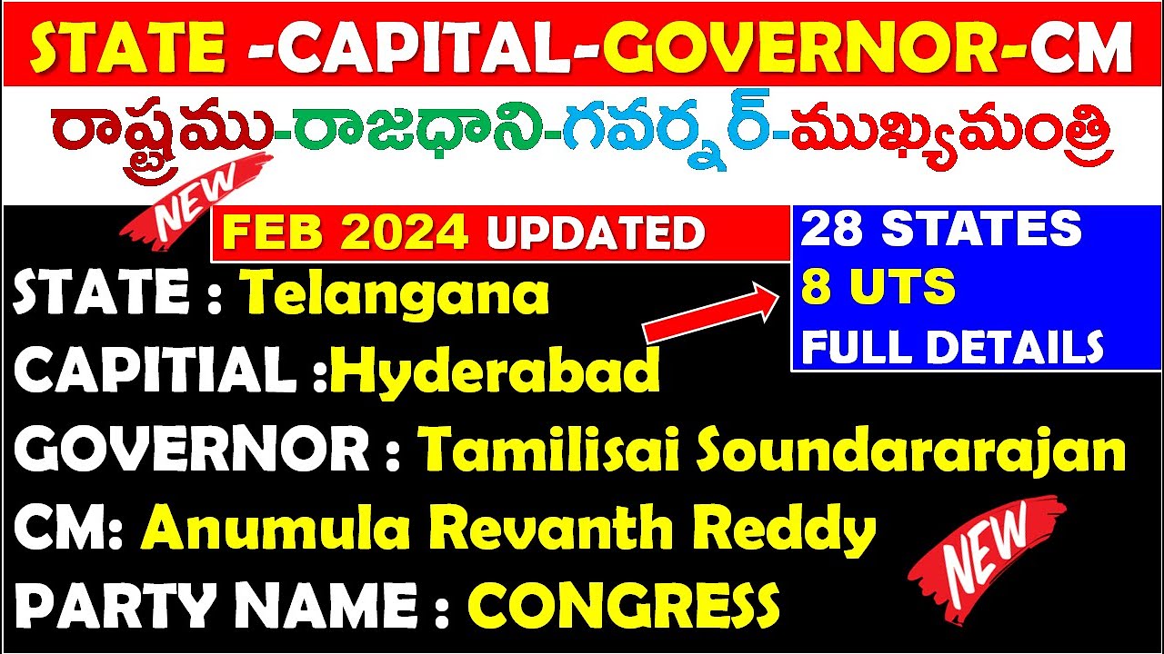 Cms and Governors capital party of all States List 2024 | who is who ...