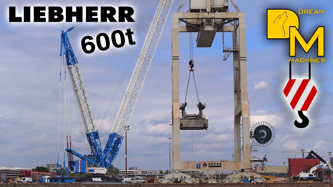 UNBELIEVEABLE Heavy Cargo job dismantling giant gantry crane with 600 ...