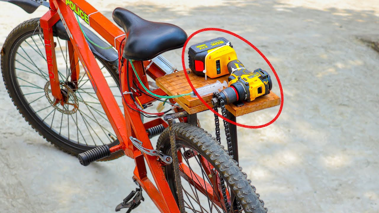 Creative Idea How to Make Electric Bike with Drill Machine - YouTube