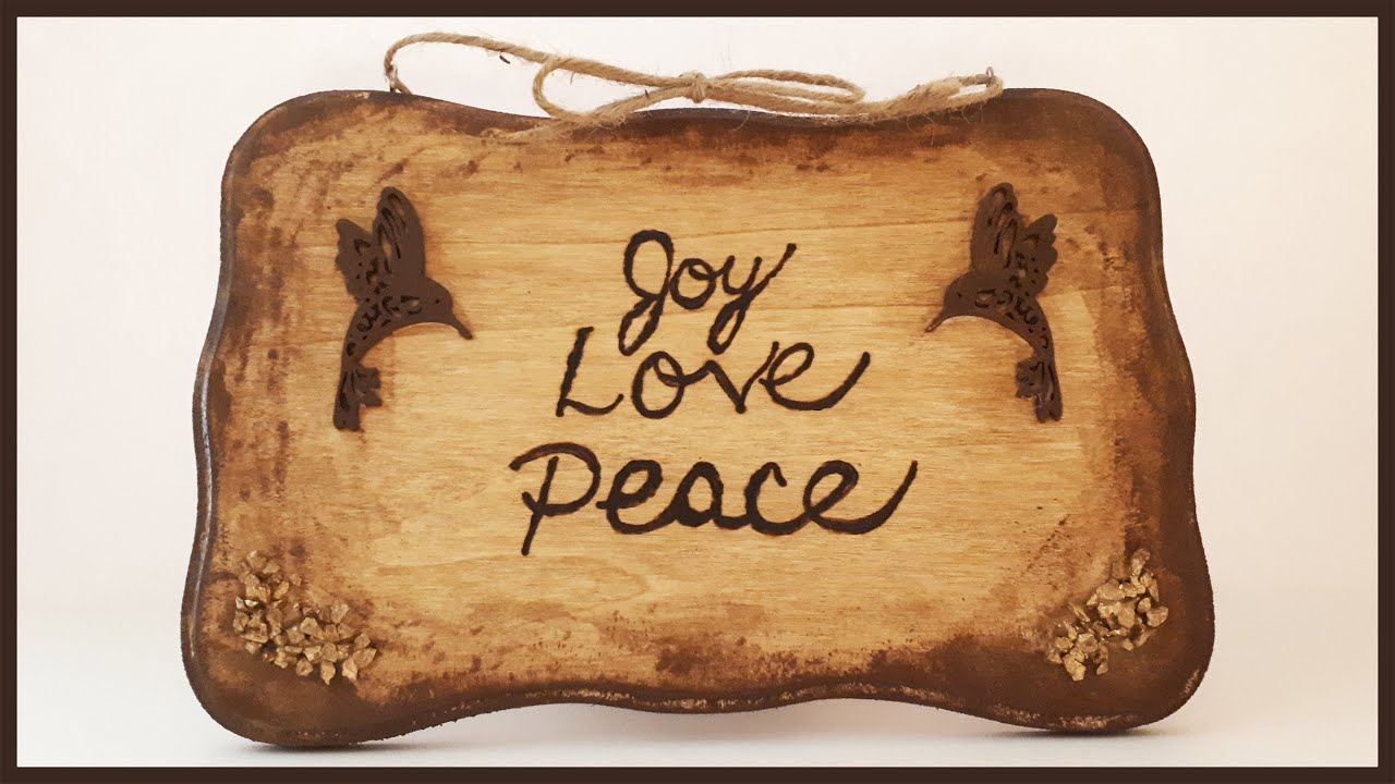 Wooden HUMMINGBIRD Sign ~ Arts & Crafts Video ~ Wood Burning 🤎 - YouTube