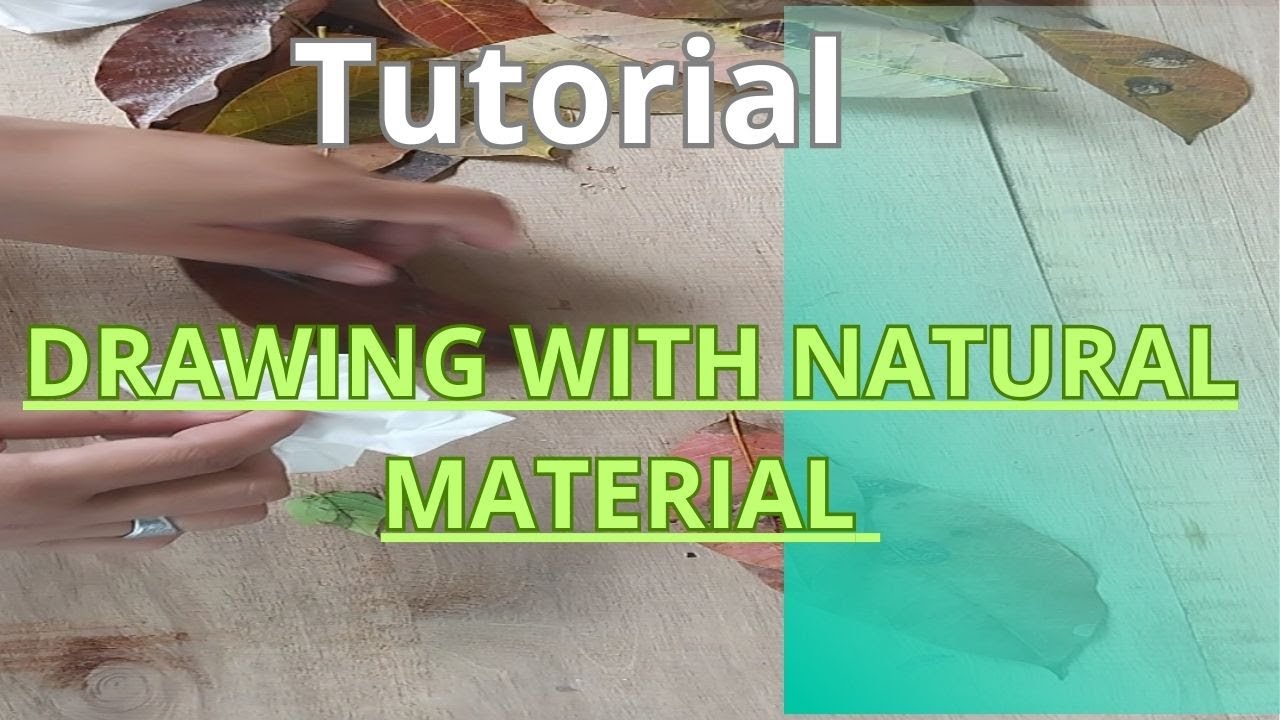 Tutorial, drawing with a flora theme using natural materials - YouTube