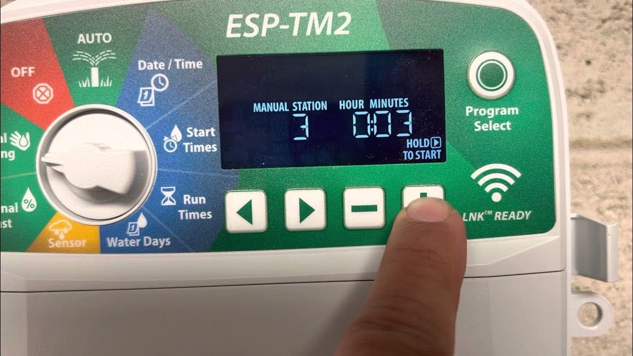 Control ESP-TM2 Activación Manual rain bird - YouTube