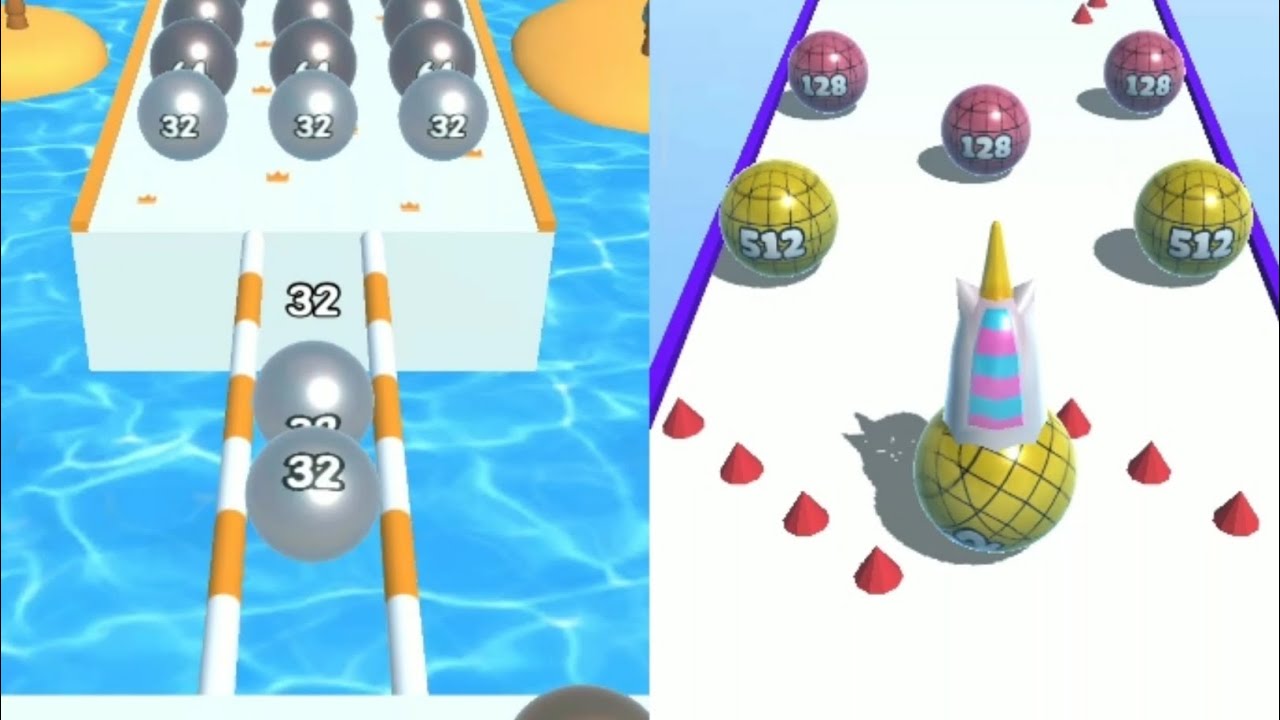 2048 Runner Balls Vs Ball Merge 2048 Gameplay - YouTube