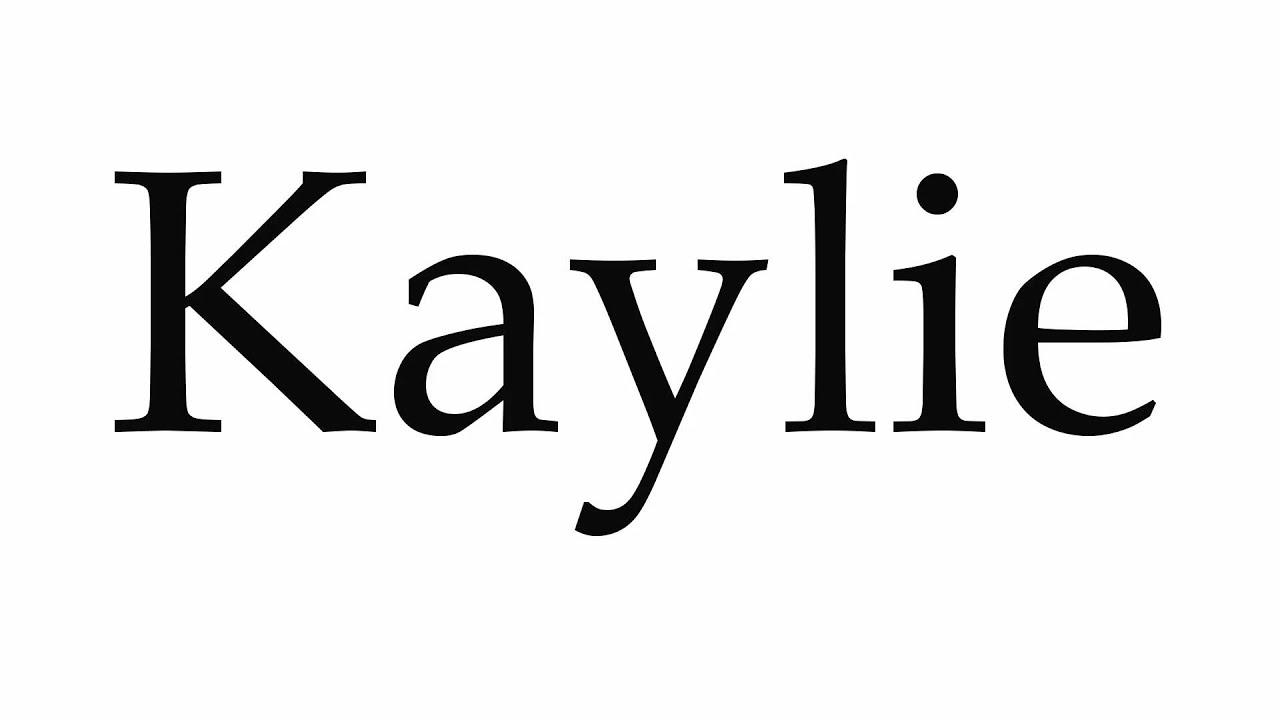 How to Pronounce Kaylie - YouTube
