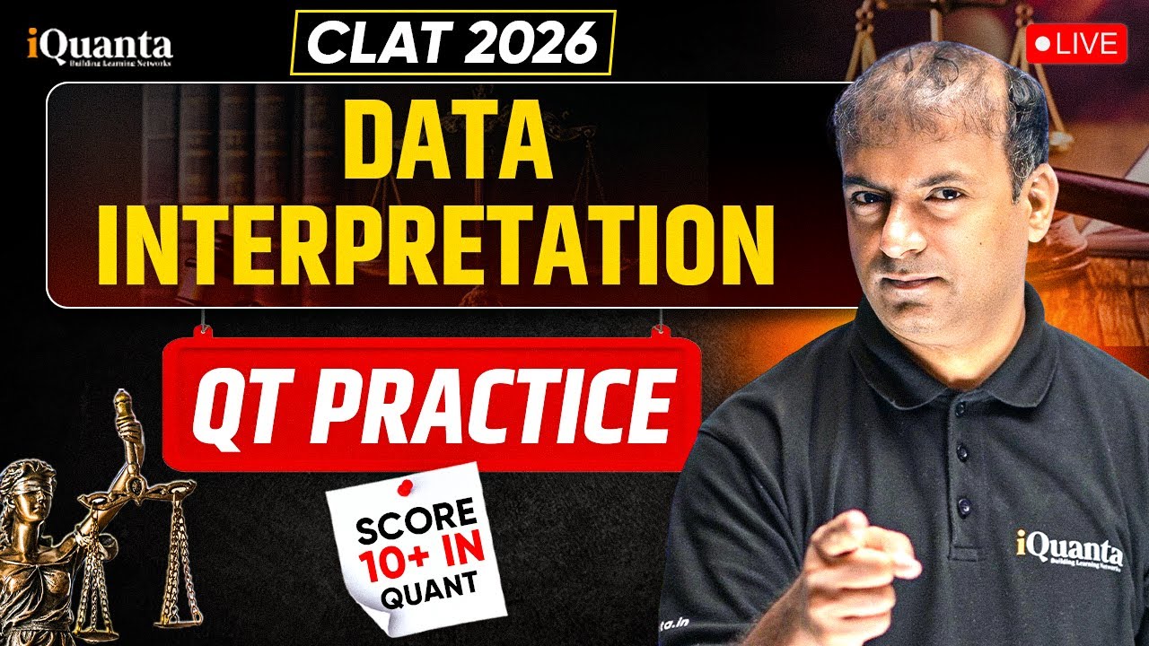 CLAT 2026 | Data Interpretation Practice for QT Section | Score 10+ in ...