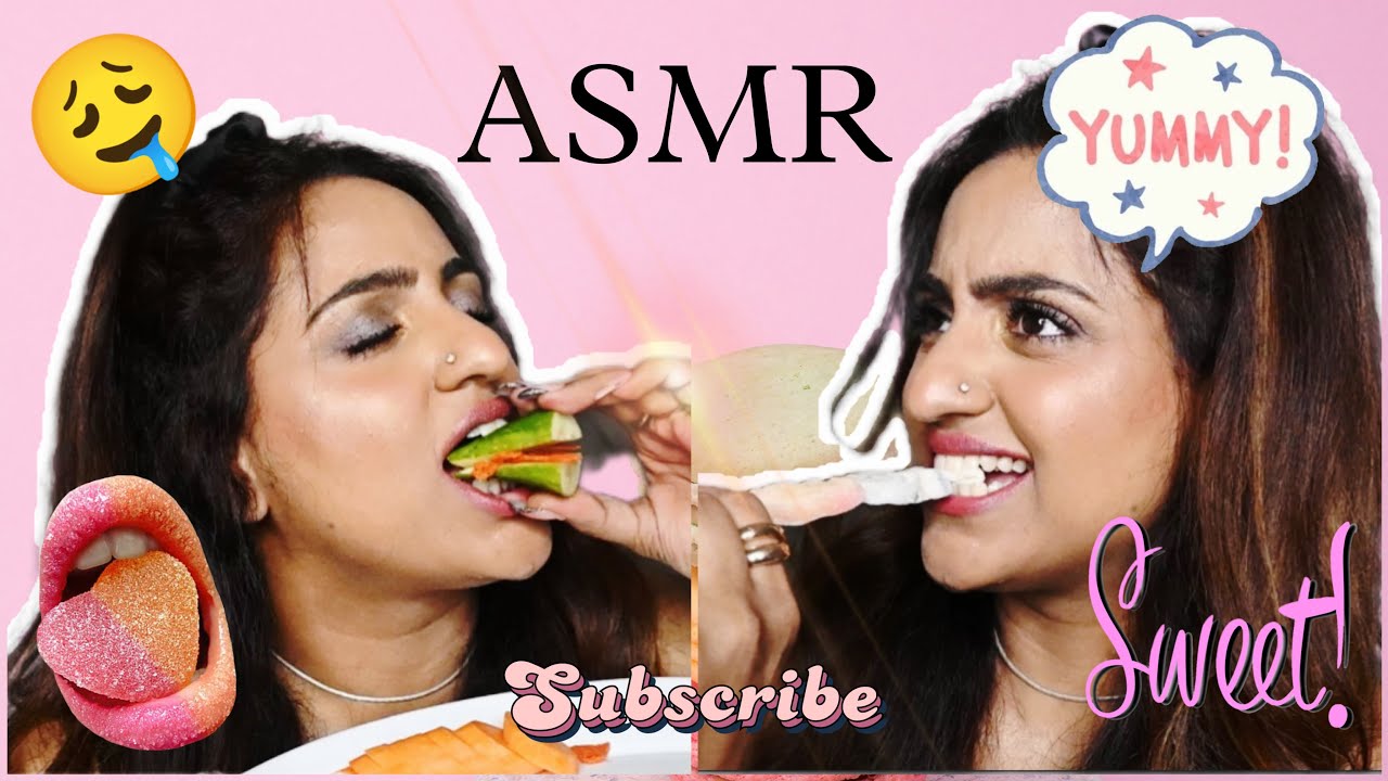 ASMR EATING CANDIES AND SALAD - YUMMY 🤤- Vriti khanna - YouTube