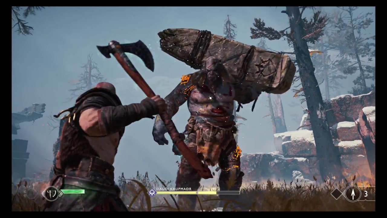 God of War l First Boss Battle - YouTube