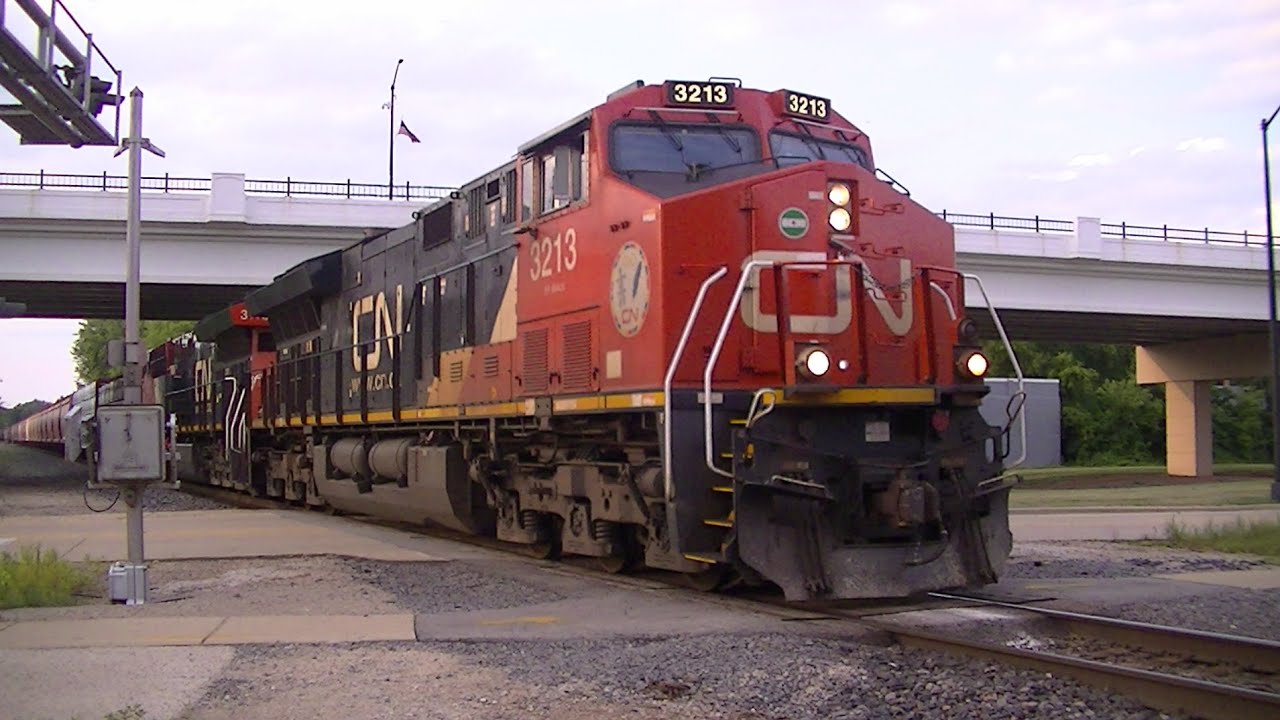 CN 3213 CN 3170 Southbound Potash Train 06-30-2023 - YouTube