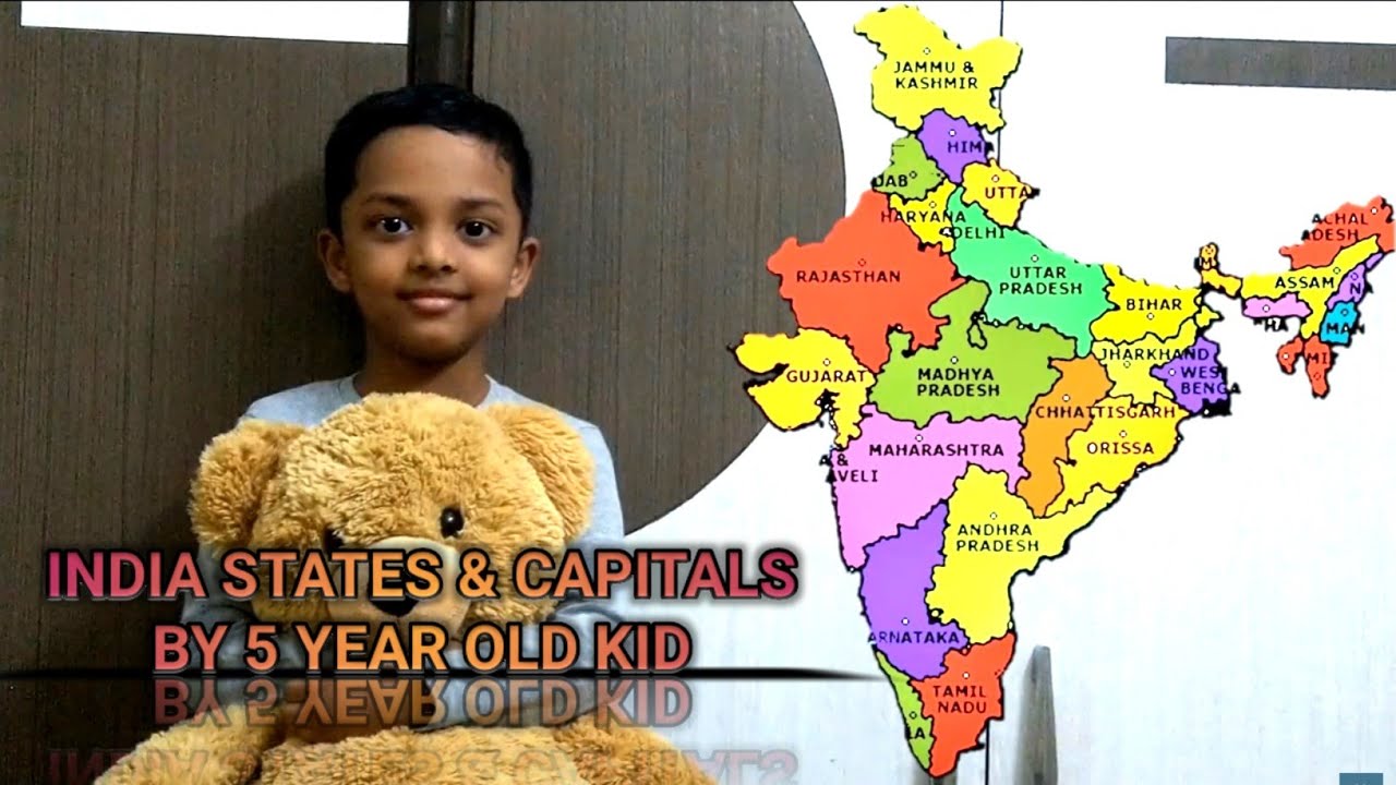India States & Capitals by 5 year old kid - YouTube
