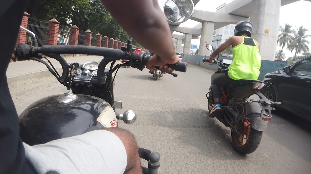 Riding royal Enfield and ktm on Chennai streets - YouTube