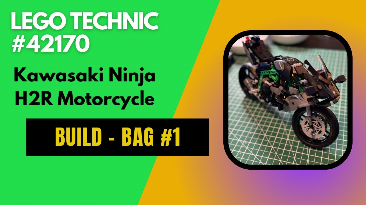 Lego Technic - Set #42170 - Kawasaki Ninja H2R - Build Bag #1 - YouTube