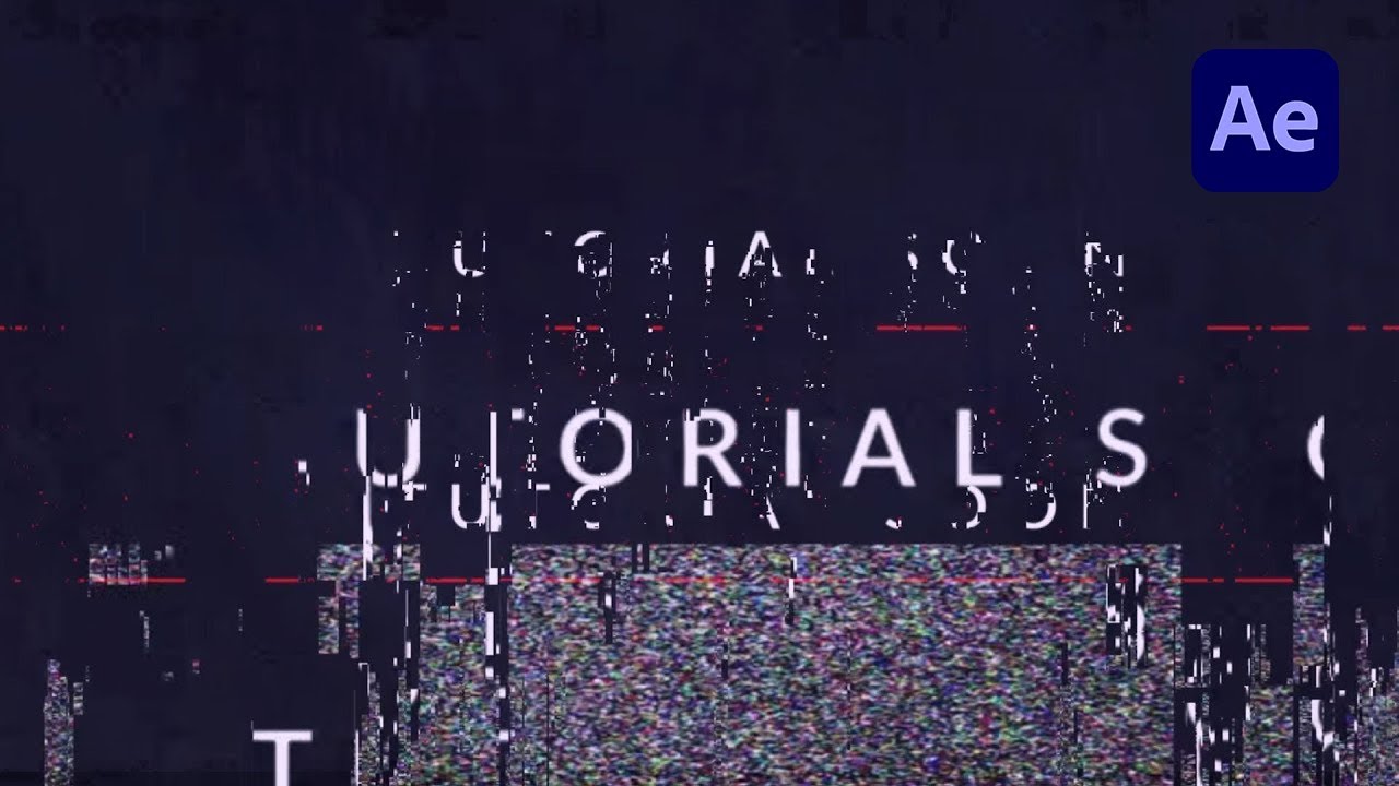 How to create an Epic Glitch Intro in After Effects - TUTORIAL - YouTube