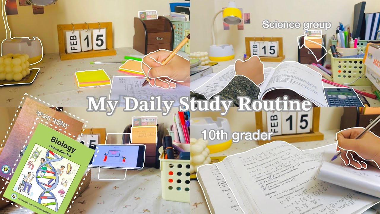 My daily Study Routine📚 | Class 10 🌷| *science group* | Routine ...