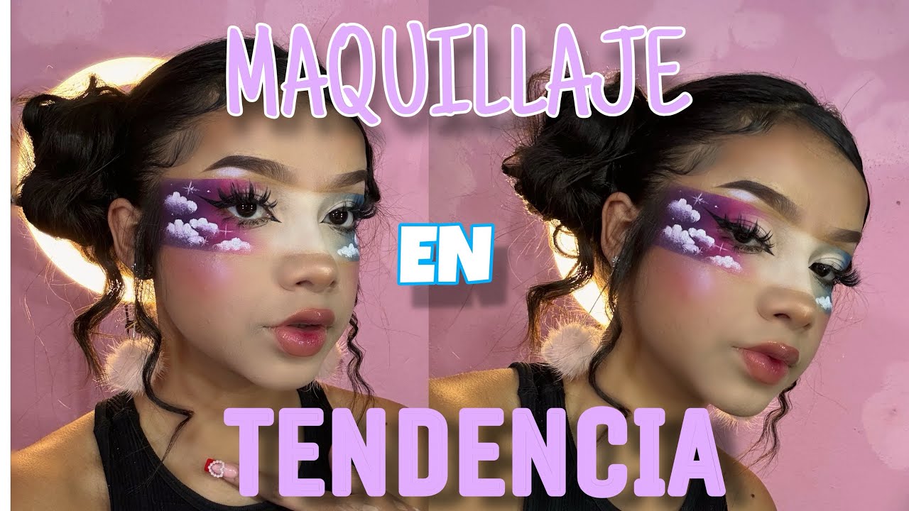 MAQUILLAJE EN TENDENCIA // tape trend makeup TUTORIAL 🌈☁️ - YouTube
