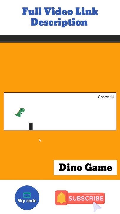 How To Create Dino Game With Html Css Javascript Sky Code82 Youtube