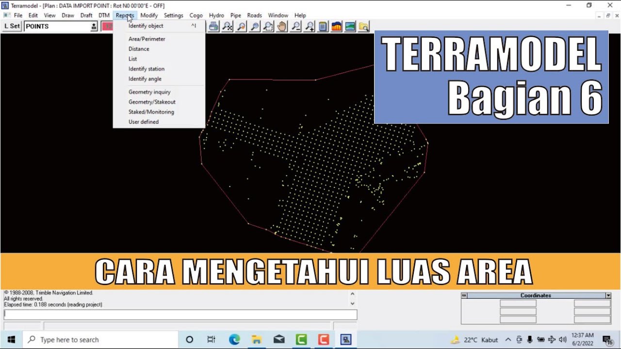 Belajar Terramodel bagian 6 - cara mengetahui luas area - YouTube