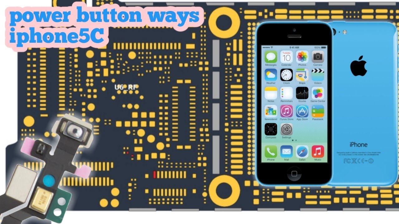 iphone 5C Power Button Jumper Ways - YouTube