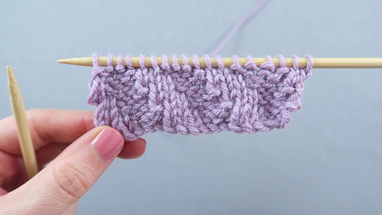 How To Knit Diagonal Stitch - YouTube