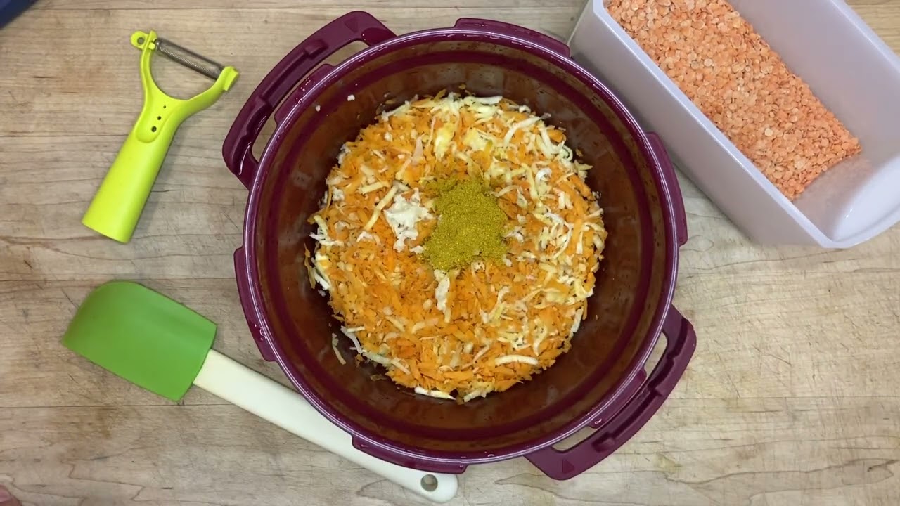 Soupe aux lentilles rouges à l'indienne dans l'Autocuiseur Tupperware ...