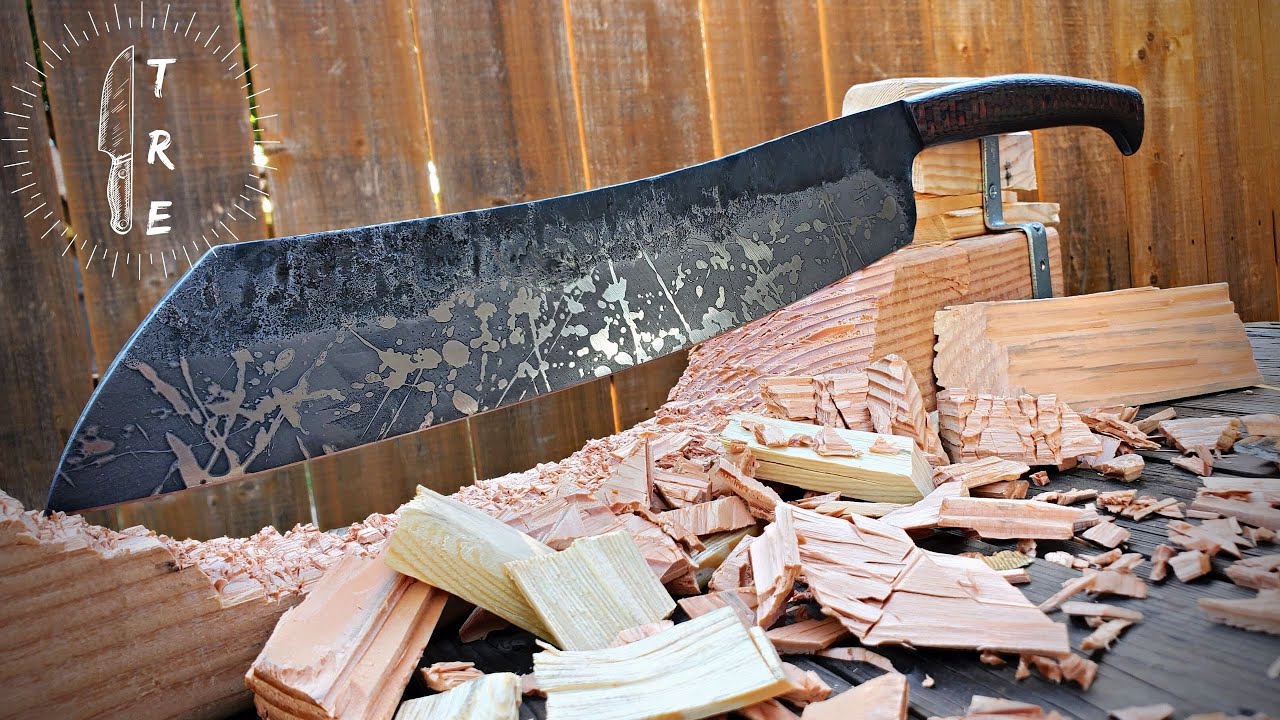 Making A Two Handed Chopper/Sword! | Knife Making - YouTube