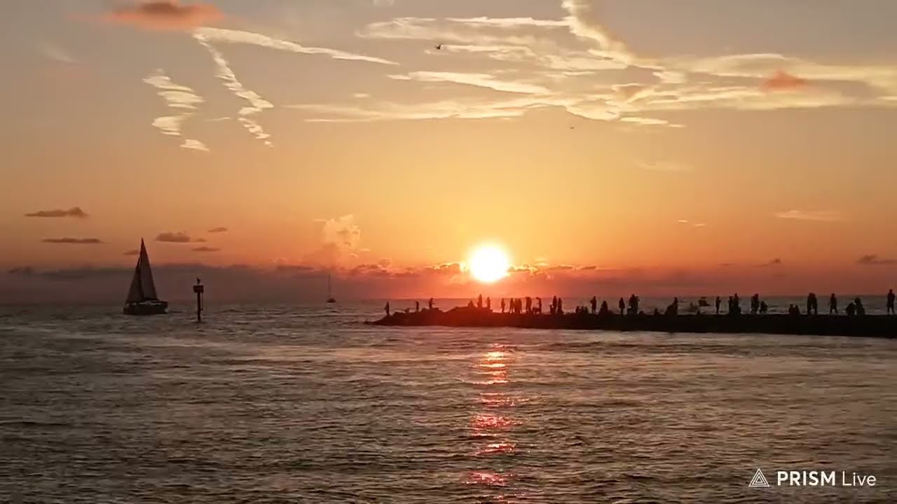 Heavenly Sunset LIVE From Venice, FL | S. Jetty August 19, 2022 - YouTube