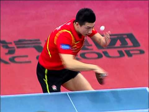 Ma Long - reverse backhand serve - YouTube