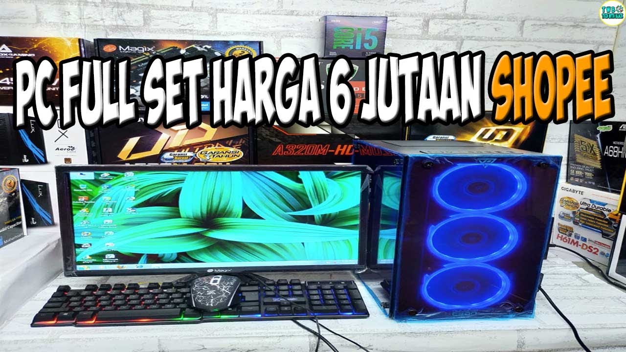 pc rakitan full set 6 jutaan intel core i5 10400 dan monitor 19 inch ...