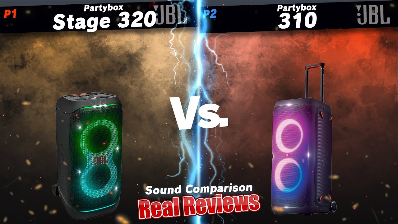 JBL Stage 320 VS Partybox 310- Sound Test - Real Reviews - YouTube