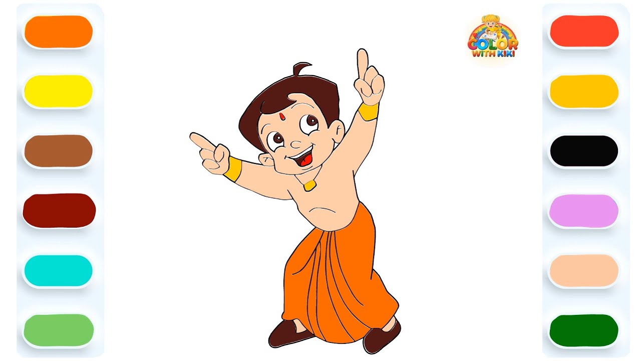 Learn to Draw Dholakpur Chhota Bheem Dance - Drawing and Coloring ...