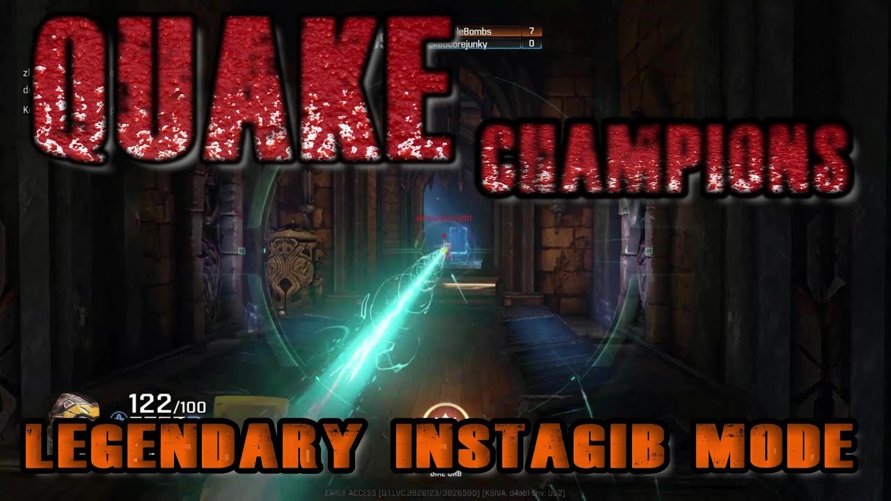Quake Champions - Legendary INSTAGIB Mode - #1 (incl. client crash :D ...