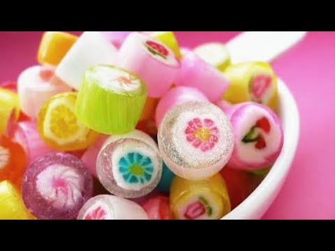 Making hand made candy with a beautiful design ️😋How to make handmade ...