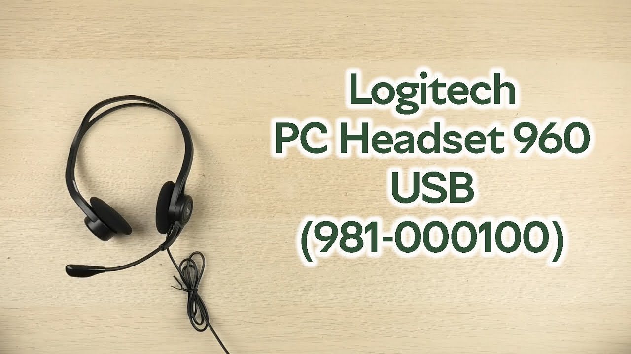 Розпаковка Logitech PC Headset 960 USB (981-000100) - YouTube