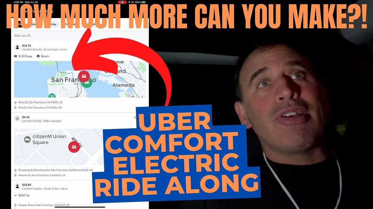 UBER COMFORT ELECTRIC Ride Along | How Much More Can You Make Vs Uber X ...