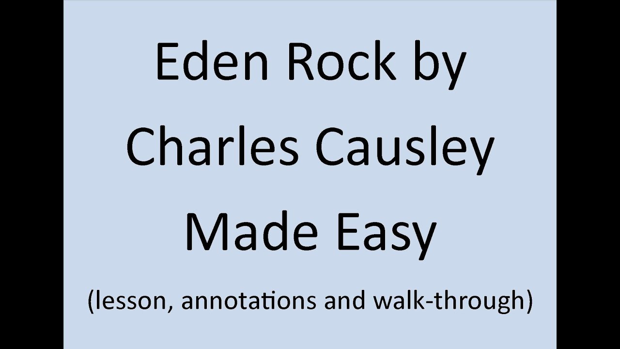 Eden Rock by Charles Causley Explained AQA Poetry Love and ...