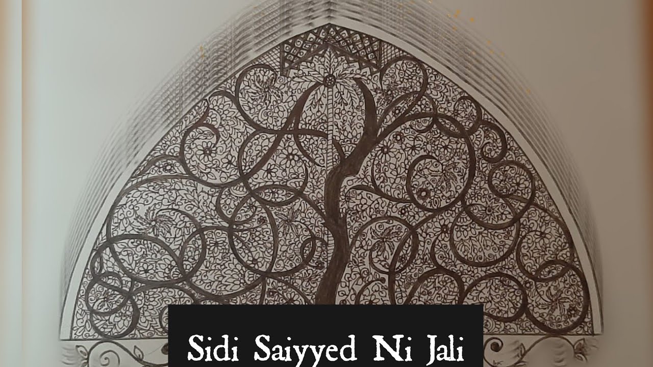 HOW TO DRAW SIDI SAIYYED NI JALI | SIDI SAIYYED NI JALI | Happy ...