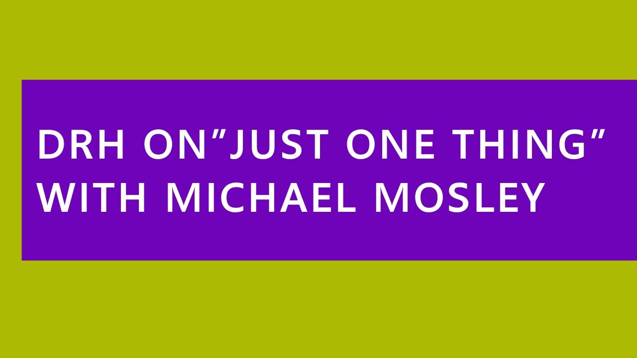 DRH on "Just One Thing" with Michael Mosley: Embrace the Rain - YouTube