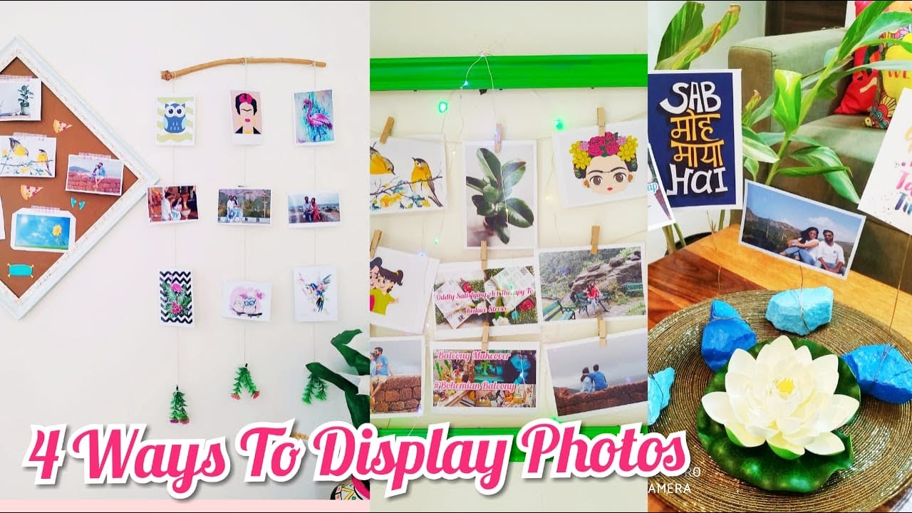 4 Ways To Display Photos / Pintrest Inspired Photo Display Props - YouTube