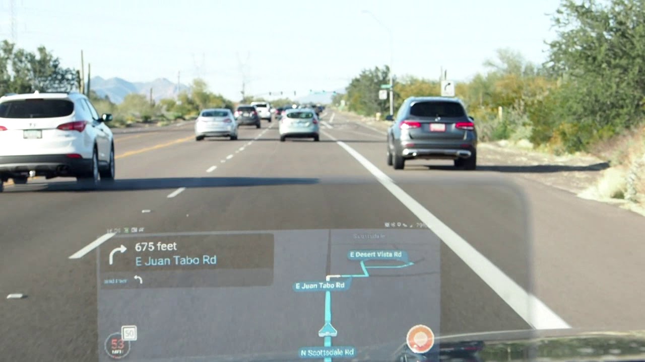 Hudway Cast HUD in Subaru Ascent - YouTube