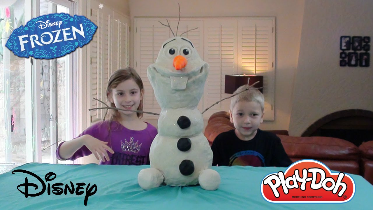 FROZEN Olaf Giant Surprise Egg Play Doh Disney Filled With AWESOME Toys ...