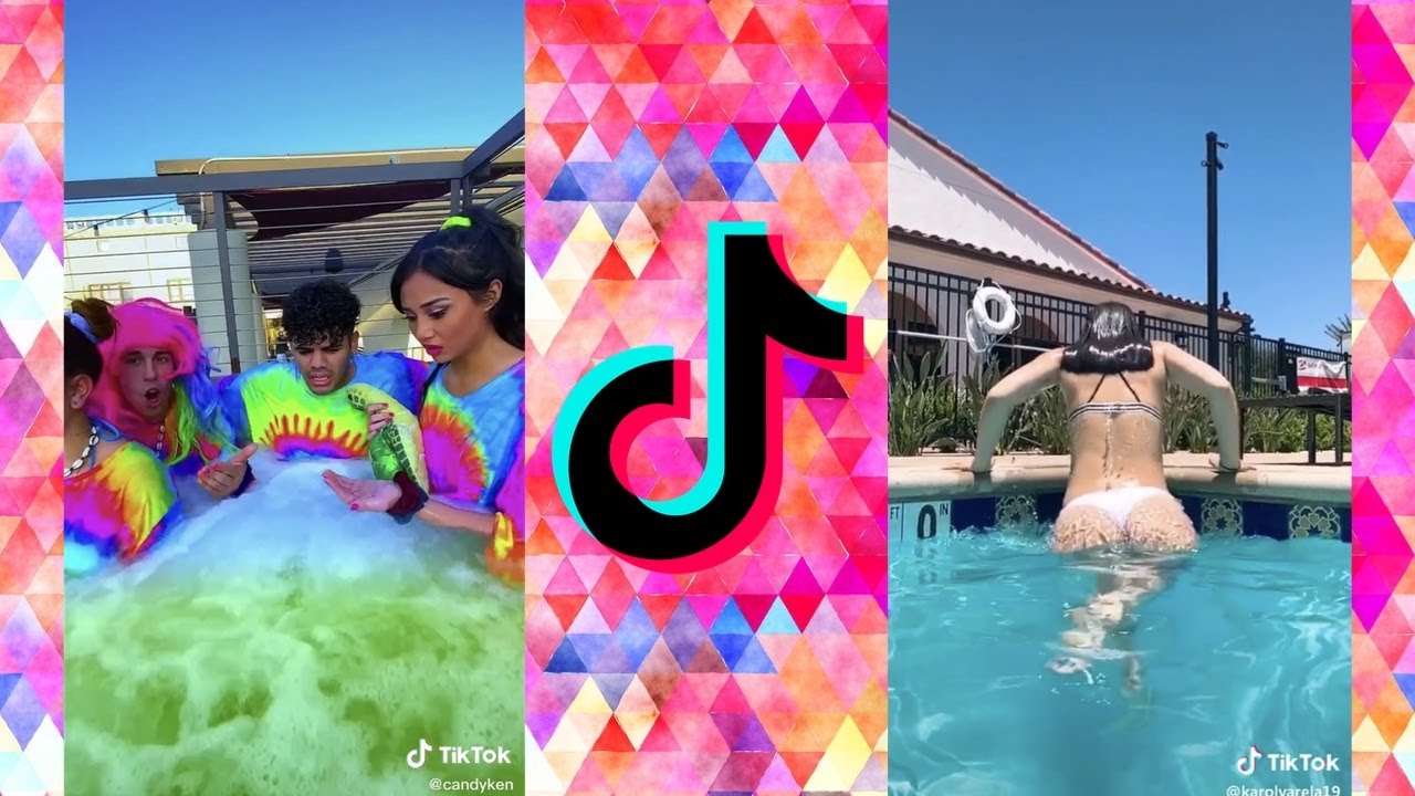 Fashion at the pool compilation | Tik Tok Wet Meme Games in the Water ...