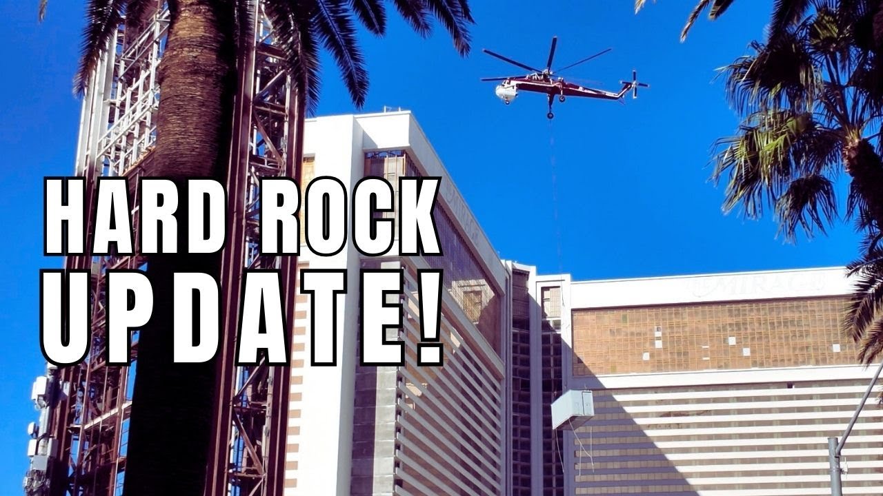 Helicopter Construction Delivery To Future Hard Rock Resort On The Las ...