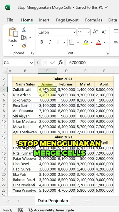 CENTER ACROSS SELECTION‼️ #belajarexcel #exceltips #excelhacks #exceltutorial #excel #microsoft ...