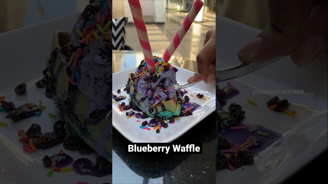 Waffles toh bht khaye honge pr blueberry waffle kabi ni khaya hoga ...