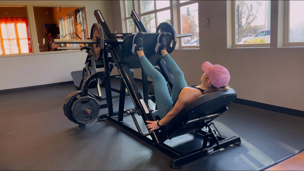 High Foot placement inverted leg press - YouTube